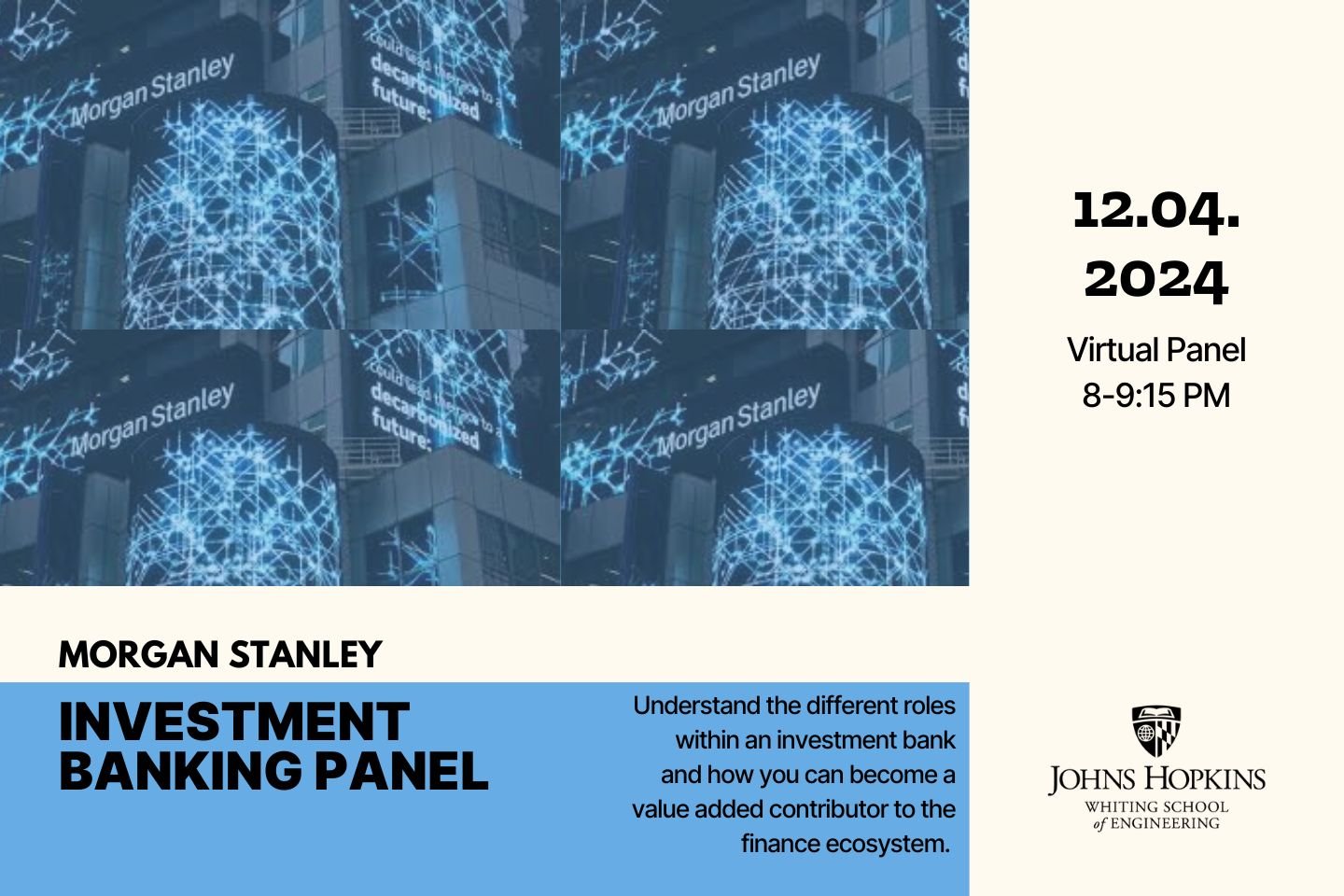 Morgan Stanley Investment Banking Panel - Center for Leadership Education