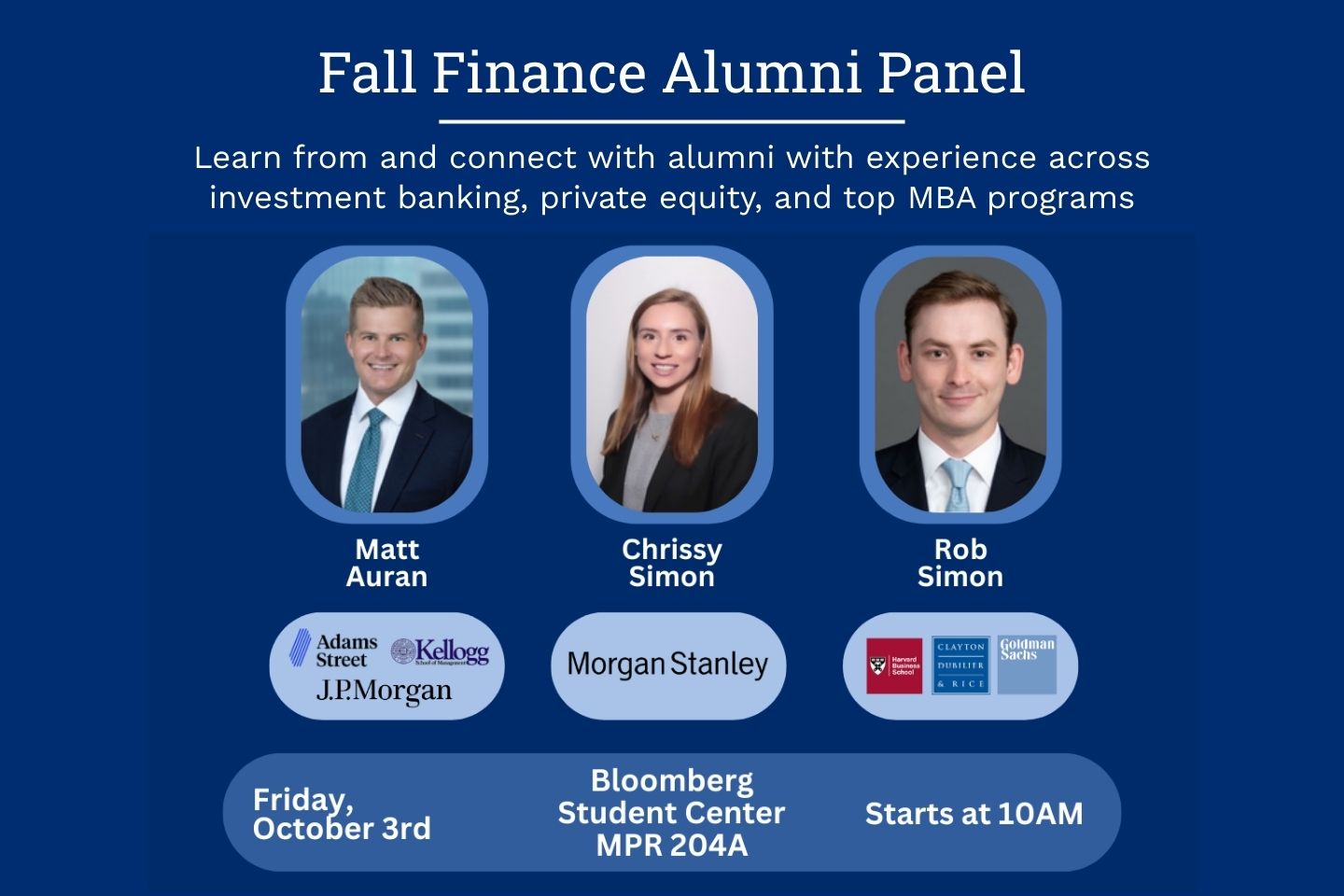Salant Investment Team's Fall Finance Alumni Panel - Center for ...