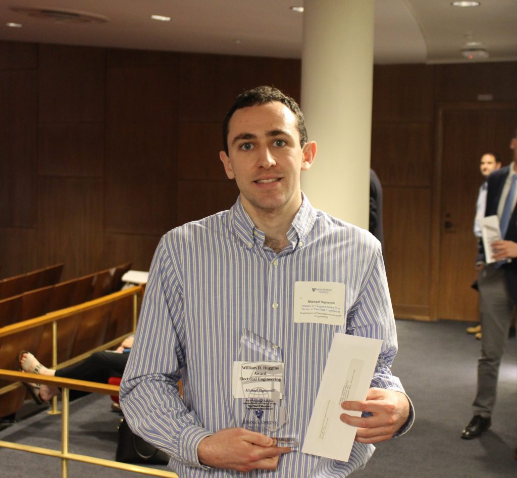 Whiting School of Engineering convocation ECE award winners ...