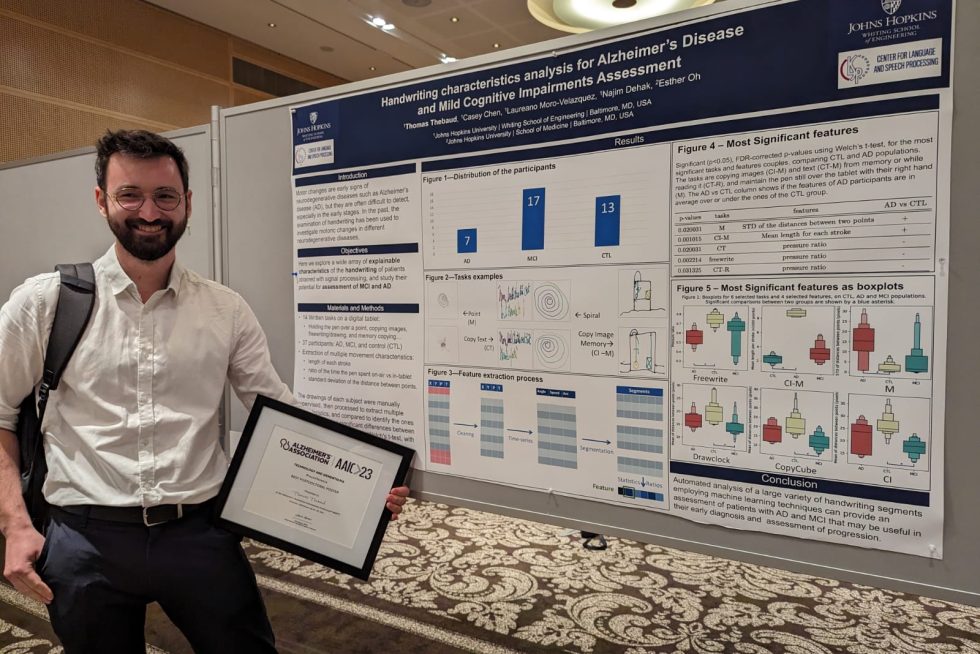 Thomas Thebaud, a post doc awarded the best postdoctoral poster award ...
